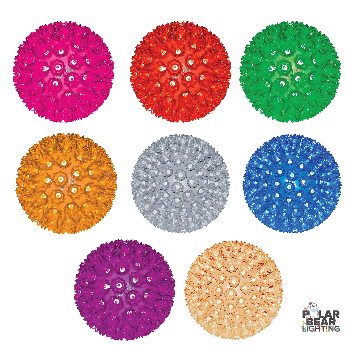 6" LED Light Spheres - Polar Bear Lighting